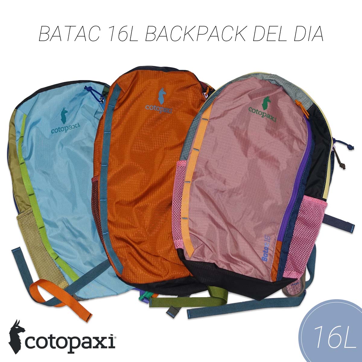 Cotopaxi バックパック BATAC 16L BACKPACK DEL DIA Del Daコレクションは世界にたった1つのバッグです。 もともと大きなトラベルパックと組み合わせるようにデザインされたBatac 16Lは、他のバッグに...
