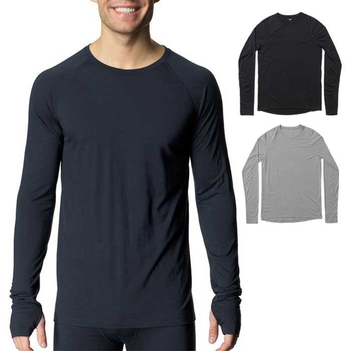 軽量で柔軟なクルーネックのベースレイヤーです。生地のSolid Merino&trade;は17.5μmのオーストラリア産スーパーファインメリノウールを100%使用し、羽毛のような柔らかな肌触りで、...