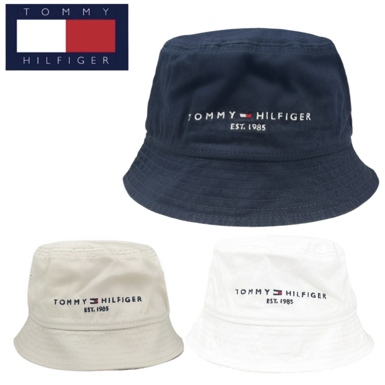 ■ブランド/TOMMY HILFIGER THE ESTABLISHED BUCKET HAT ■素材/100%コットン ■サイズ S/M（約56cm）ツバの長さ：約5cm 深さ：約9cm L/XL（約58cm） ツバの長さ：約5cm 深さ...