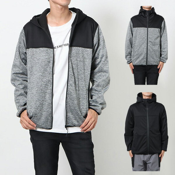 ジップパーカー フリース ブルゾン 防風 無地 長袖 暖かい 秋 冬 アウター ユニセックス メンズ グレー ブラック【カラー】グレー ブラック【サイズ】M:身幅53.5cm 肩幅44.5cm 着丈66.5cm 袖丈61cmL:身幅56cm...