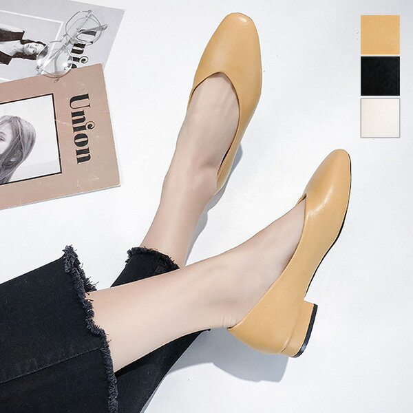 パンプス 歩きやすい ローヒール 黒 オフィス 結婚式 ラウンドトゥ プレーン ベーシック PUレザー シューズ 靴 レディース ベージュ イエロー ブラック【カラー】ベージュ イエロー ブラック【サイズ】35(22.0〜22.5cm)36...