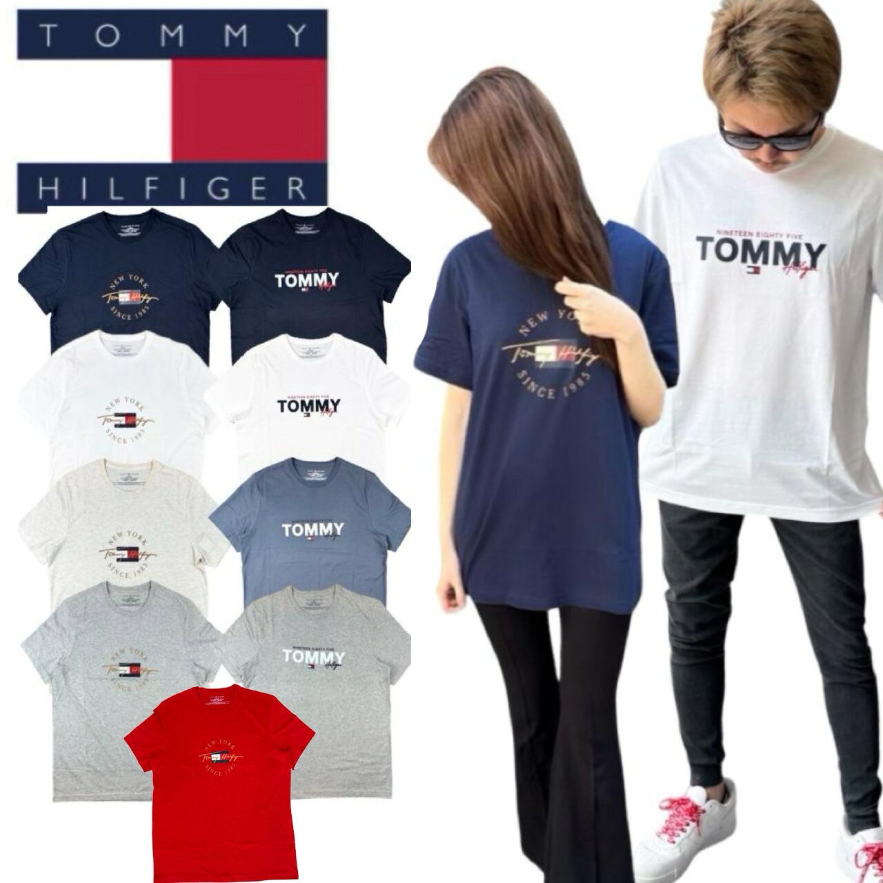 ■商品名/TOMMY HILFIGER S/S CREW NECK ■素材/コットン60%/ポリエステル40% ■カラー(09t4509/09t4510) 1.ネイビー/4509 2.ホワイト/4509 3.ビンテージブルー/4509 4....