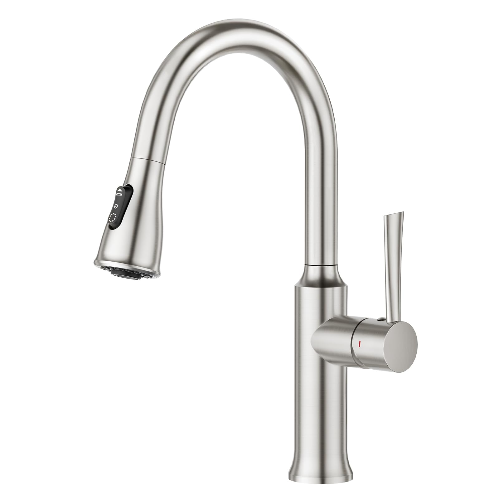 高品質キッチン水栓：エコハンドルを採用し、よく使うハンドル正面の位置で「水」を出す省エネ設計はお湯を無意識に使うことがないため、無駄な給湯エネルギーを使いません。キッチン混合水栓は高品質のステンレス素材を採用して、耐久性、耐腐食性、耐摩耗性...