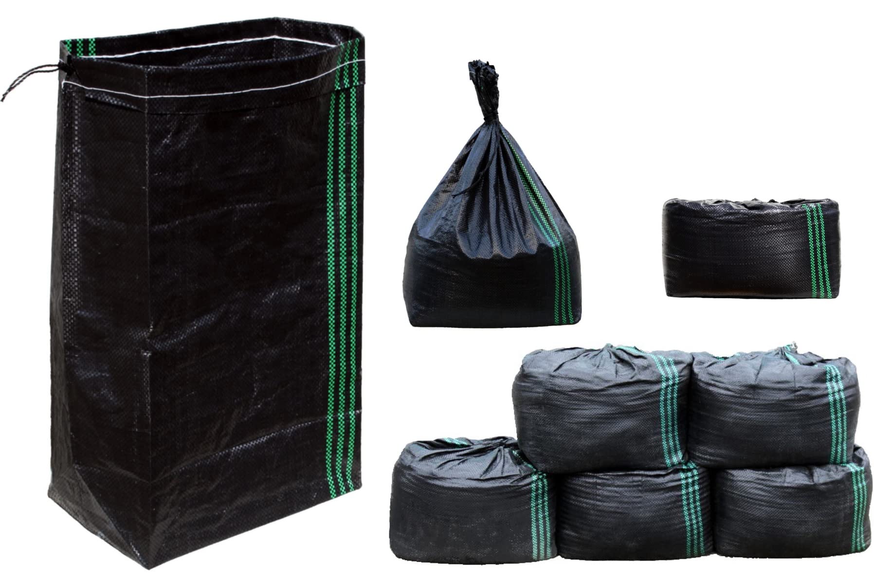 新品　● 開いて自立したサイズ: 縦51cm x 横30cm x 幅18cm　●重量：1.38Kg／20枚（約72g／1枚）　● 耐候性1年（室外設置約5年以上）●角型土のう袋（土嚢袋）は、角底になった縦置き用の土嚢袋です。　●底面を広げる...