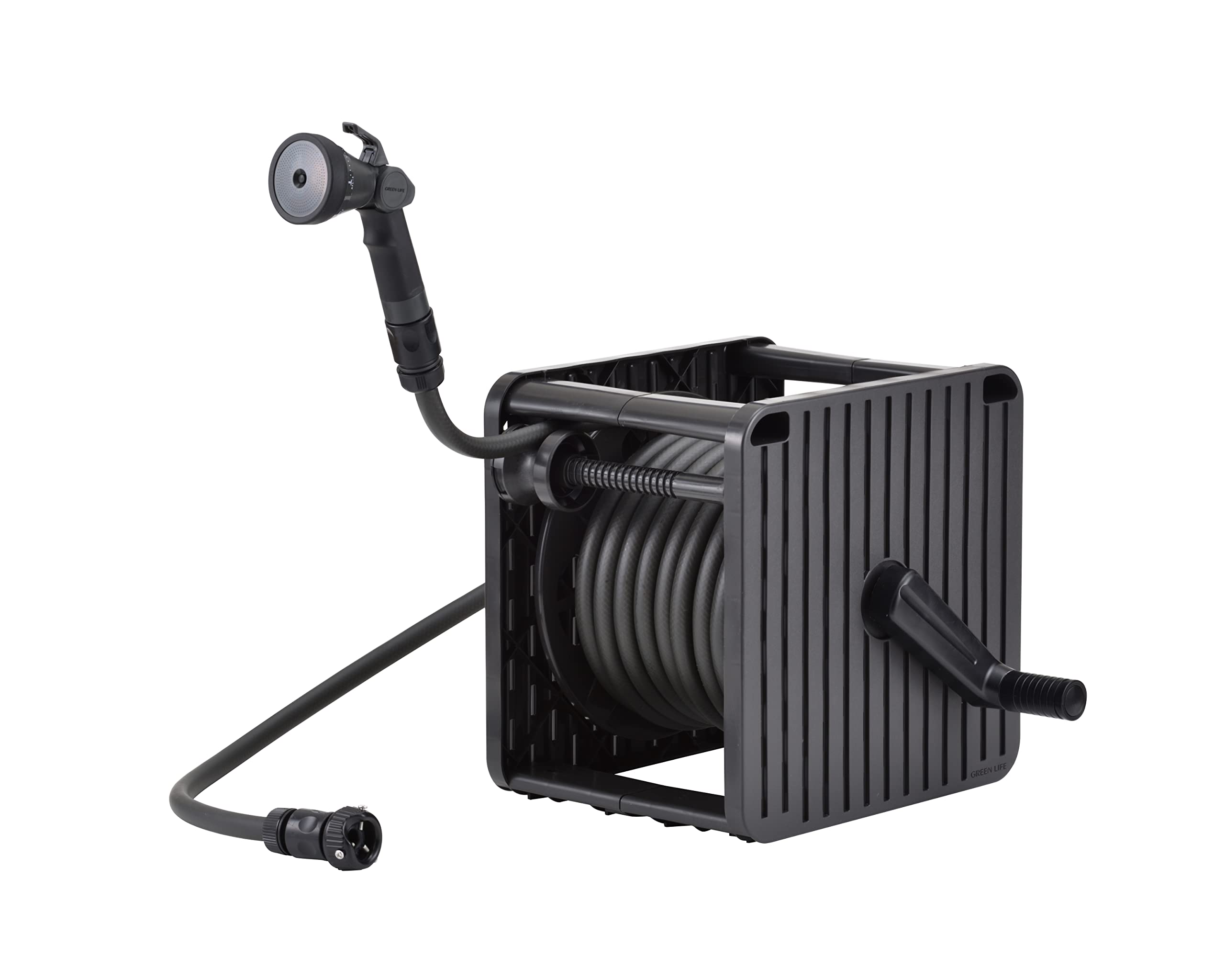 ??【ガイドローラーで綺麗に巻き取れる】ホースを巻き取る際、ドラムへ均等に巻き取ることが難しく、不便に感じたことはありませんか。こちらの商品は、ホースを巻き取ると自動でガイドローラーが左右に移動。ホースを均等に巻き取ることが容易になり、散水...