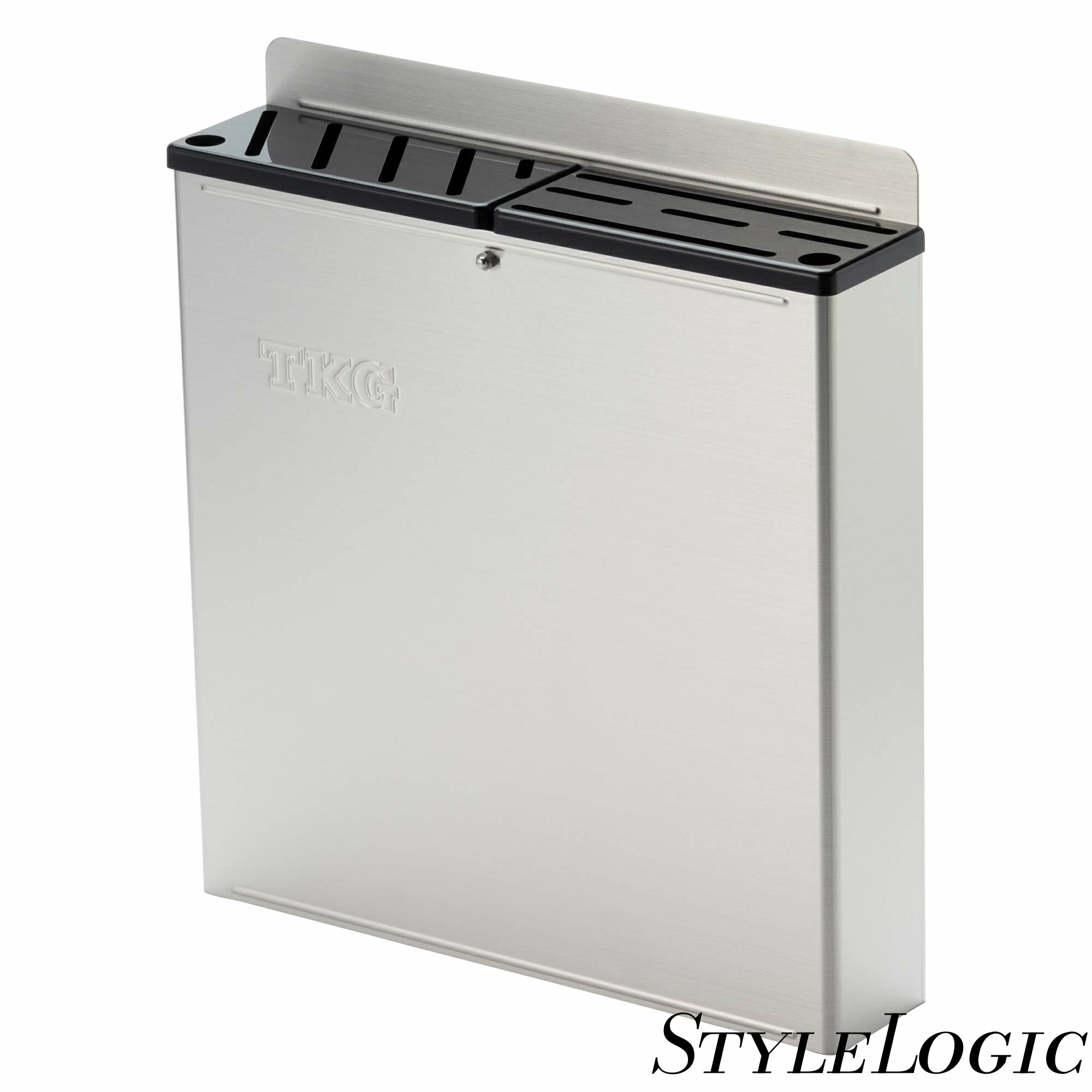 食器洗浄機使用不可最大収納数:牛刀27cm:6本、ぺティーナイフ大:4本、ぺティーナイフ小:1本、筋引24cm:1本、パーリングナイフ:1本、スチール棒:2本色:黒材質:ステンレス鋼衛生面に優れたナイフラックです食器洗浄機使用不可 最大収納...