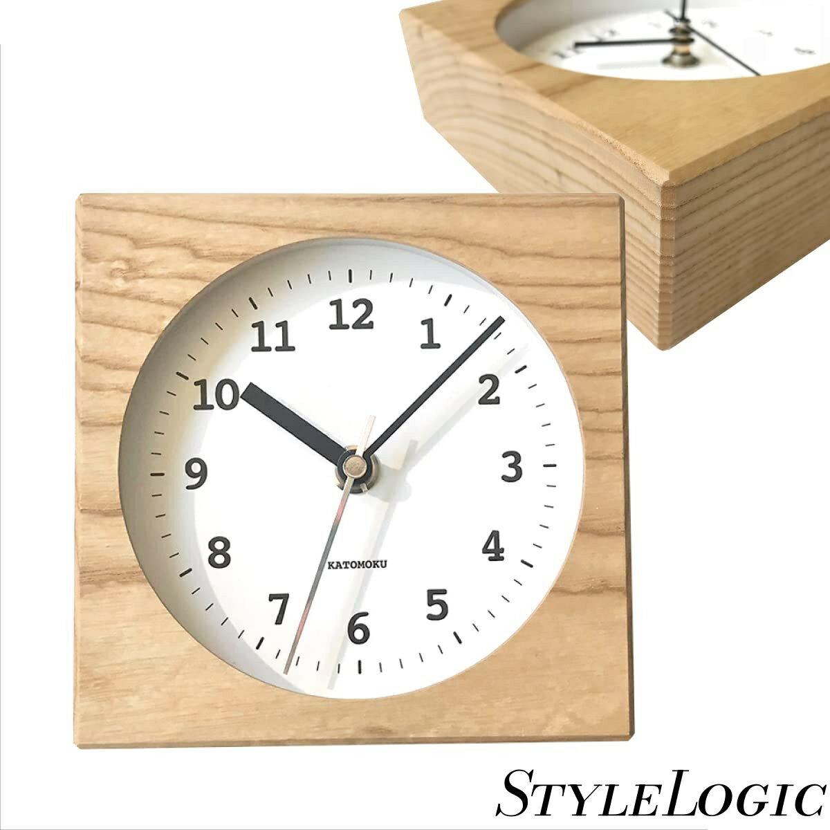 サイズ：140×140×47mm 重量：390g 材質：ホワイトアッシュ、アクリル、MDF 仕様：電波スイープムーブメント（連続秒針）付属品：壁掛け用ねじ、取扱説明書、保証書、単3電池1本【商品説明】「KATOMOKU Dual use c...