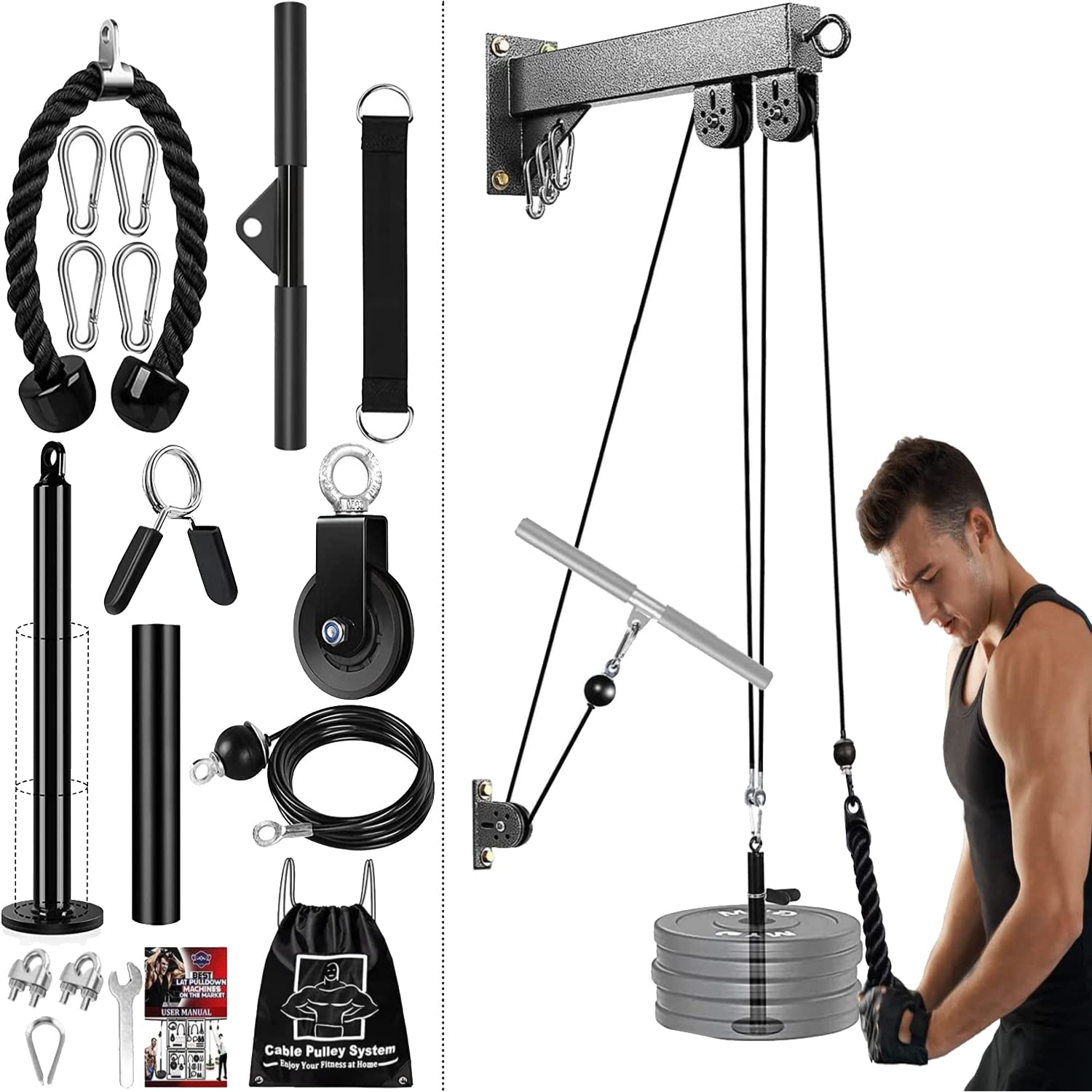 ・・2つのエクササイズモード - ホイストバックルと高張力合金ケーブルの接続方法を変えることで、プルダウンとリフトアップの2つの機能的なエクササイズモードを利用できます。取り外し可能なハンドルにより、必要なアタッチメントを自由に変更できます...