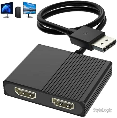 商品の特徴・【DisplayPort to デュアル HDMI変換アダプター】DisplayPort to デュアル HDMI 分配器は、4K対応の高画質な映像と音声を、1つのDisplayPort入力から2つのHDMIディスプレイに同時に...