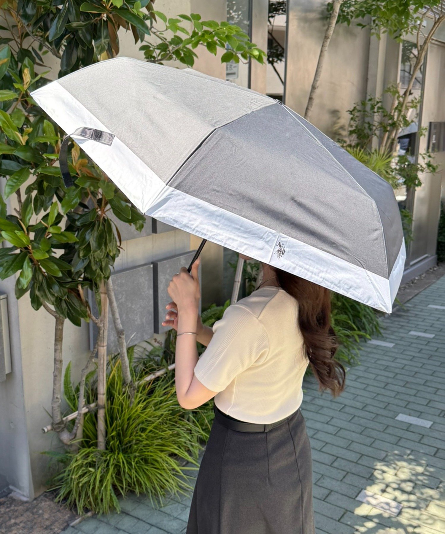 SETUP7（セットアップセブン）U.S. POLO ASSN./ワンポイントロゴ 無地 晴雨兼用 折りたたみ傘 日傘 55p雨の日も晴れの日もスマートに毎日持ち歩きたくなるブランドロゴ傘■point上品なワンポイントロゴが映える、大人気ブ...