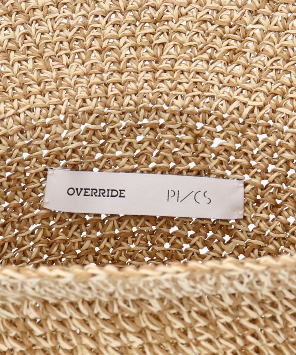 OVERRIDE（オーバーライド）OVERRIDE x PVCS PAPER CROCHET HAT / オーバーライドサッと丸めて鞄へ。軽くて涼しい手編みハットペーパー素材の糸を使用し、丁寧に手編みされたバケットハット。2色の糸をミックス...
