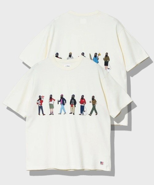 go slow caravan（ゴースローキャラバン）modem design/モデムデザイン USATee -色々おじさん- (MENS)個性豊かな“いろいろなおじさん”たちを並べた、ストーリー性のあるグラフィックTEE☆サーフボードやビ...