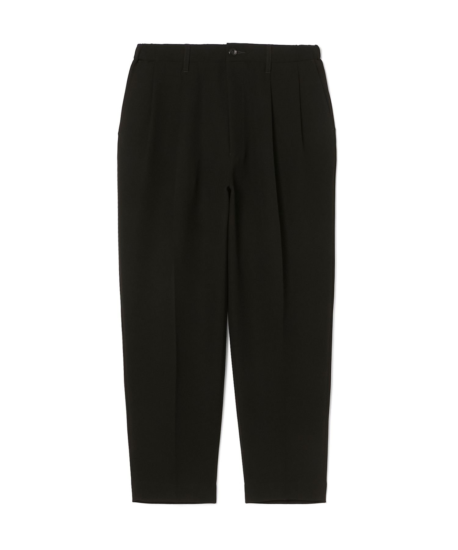 N.HOOLYWOOD（エヌ．ハリウッド）2TUCK TROUSERS・数シーズンにわたり展開している人気定番、9分丈のワイドテーパードのイージートラウザーズ。・スラッシュポケットでソリッドな印象に仕上げ、ウエストに内蔵されたゴムとドローコ...