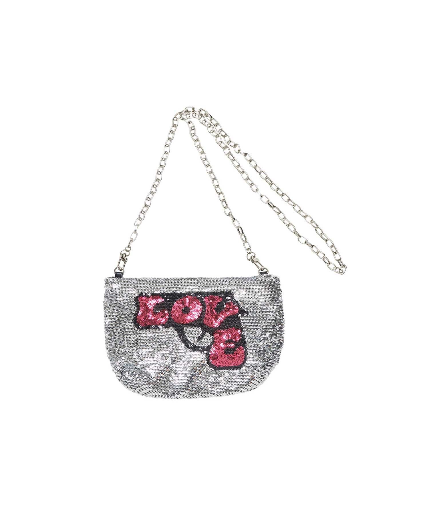 HYSTERIC GLAMOUR（ヒステリックグラマー）HYSTERIC LOVE GUN スパンコールショルダーバッグスパンコールがきらめく華やかなショルダーバッグ。重厚感のあるGUNモチーフと「LOVE」の文字を組み合わせた、ブランドら...