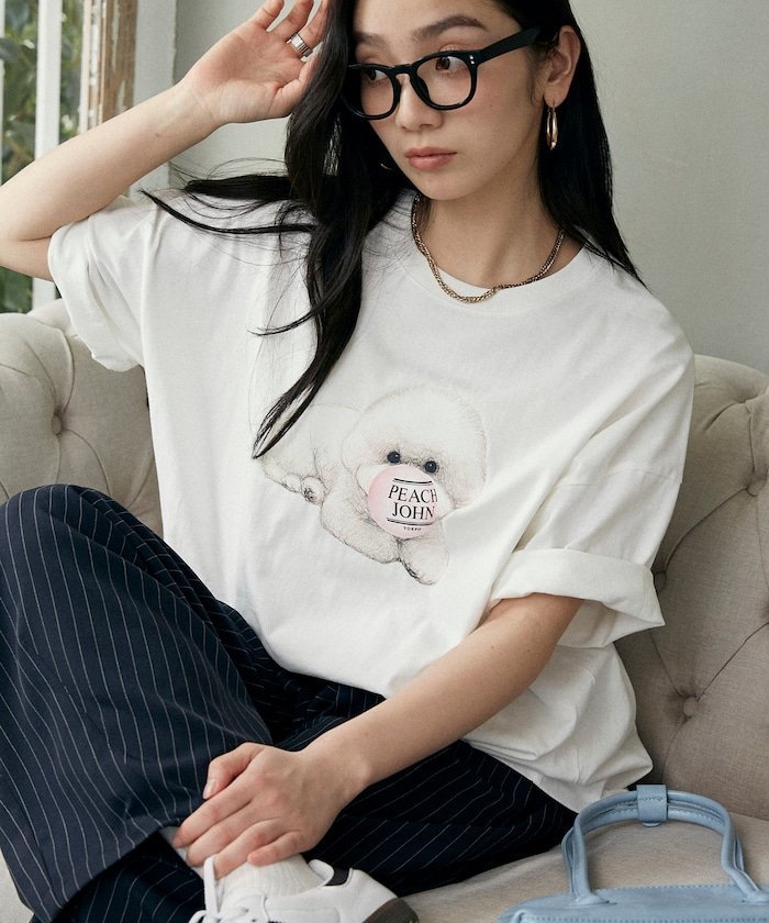 FREAK’S STORE（フリークスストア）バルーン ロゴ ドッグ Tシャツ 限定展開PEACH JOHN × PUBLUXLIMITED MODEL→PEACH JOHNとタッグを組んで仕上げた、PUBLUX限定販売のスペシャルモデル2...
