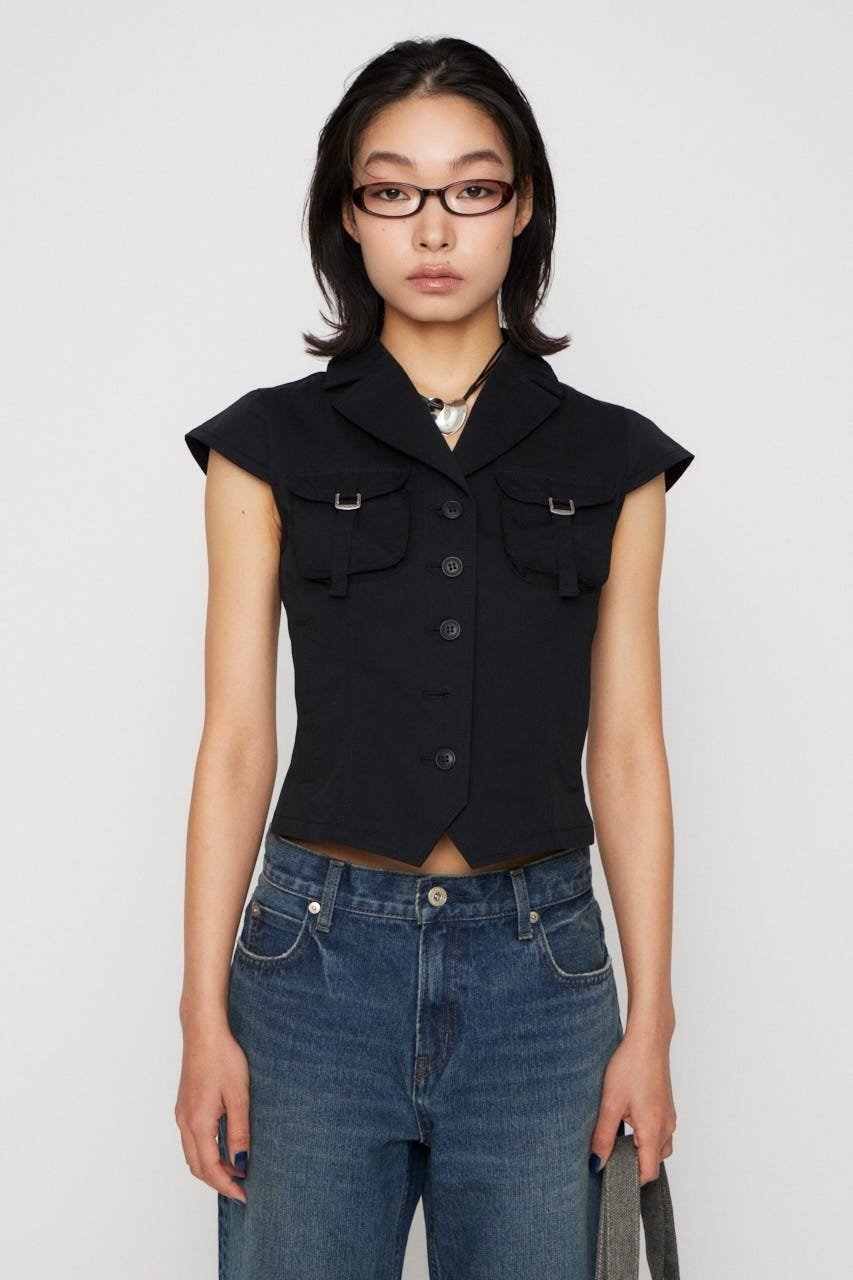 LAGUA GEM（ラグア ジェム）POCKET COMPACT SHIRT トップス■POINT：肌触りの良いコットン素材を使用した、コンパクトなシルエットのシャツトップス。■DETAIL：フロントのポケットデザインが程よいアクセントにな...