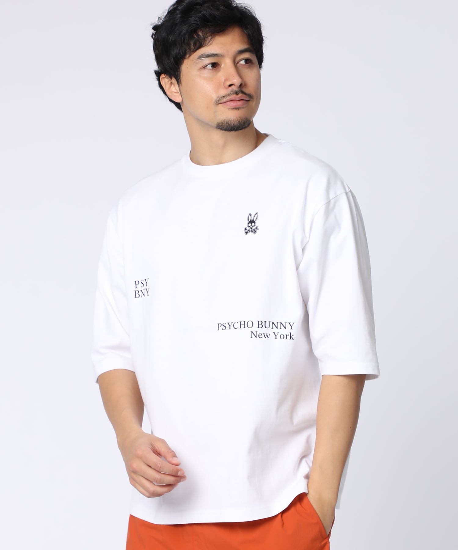 Psycho Bunny（サイコバニー）[WEB限定]ランダムグラフィックTシャツ≪人気のデザインに半袖Tシャツが登場！≫【生地】毛羽立ちの少ない良質な綿100％の「40/2天竺」を使用。適度な厚みがあるため、透けにくく、滑らかで上品な肌触...