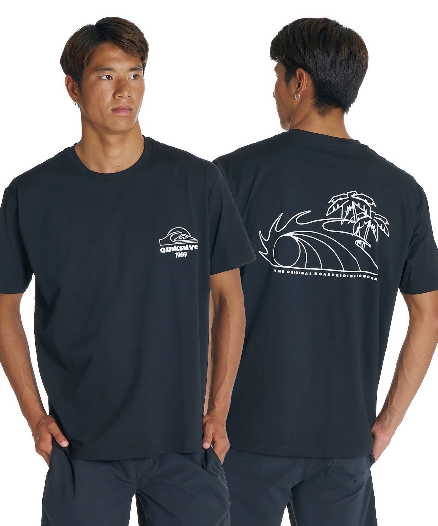 QUIKSILVER（クイックシルバー）NATURE NOMAD SS 【2026年夏モデル】■DESIGN・半袖ユーティリティTシャツ/ラッシュガード・左胸と背中にはQUIKSILVERのグローバルグラフィックをプリントしたオーセンティッ...