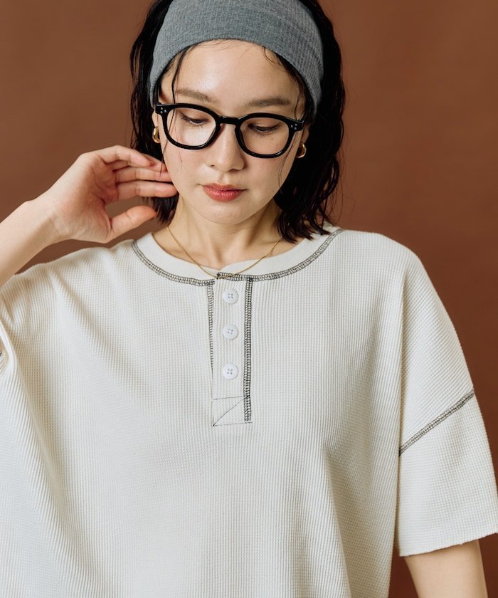FREAK’S STORE（フリークスストア）限定展開 別注 ワッフル ヘンリー ネック 半袖 トップス/RUSSELL ATHLETIC × FREAK'S STORERUSSELL ATHLETIC × FREAK'S STORE　LI...