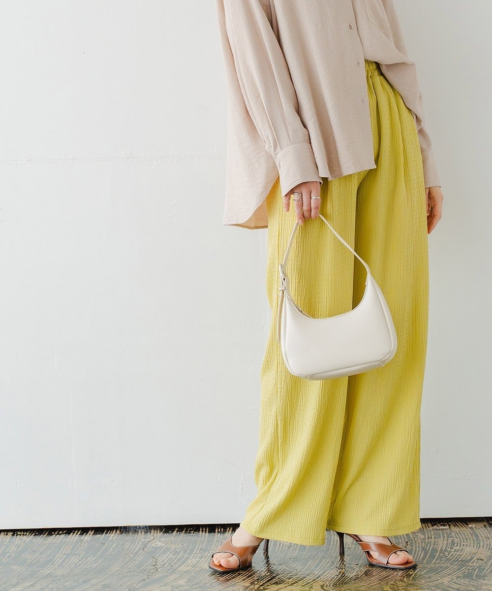 Maison INNESS（メゾンアイネス）ぽこぽこテクスチャーイージーワイドパンツ(UVカット)【MaisonINNESS】ただのベーシックでは物足りない。けれど主張しすぎるのも違う。そんな方に提案する次のスタンダード。内なる美しさ、自分...