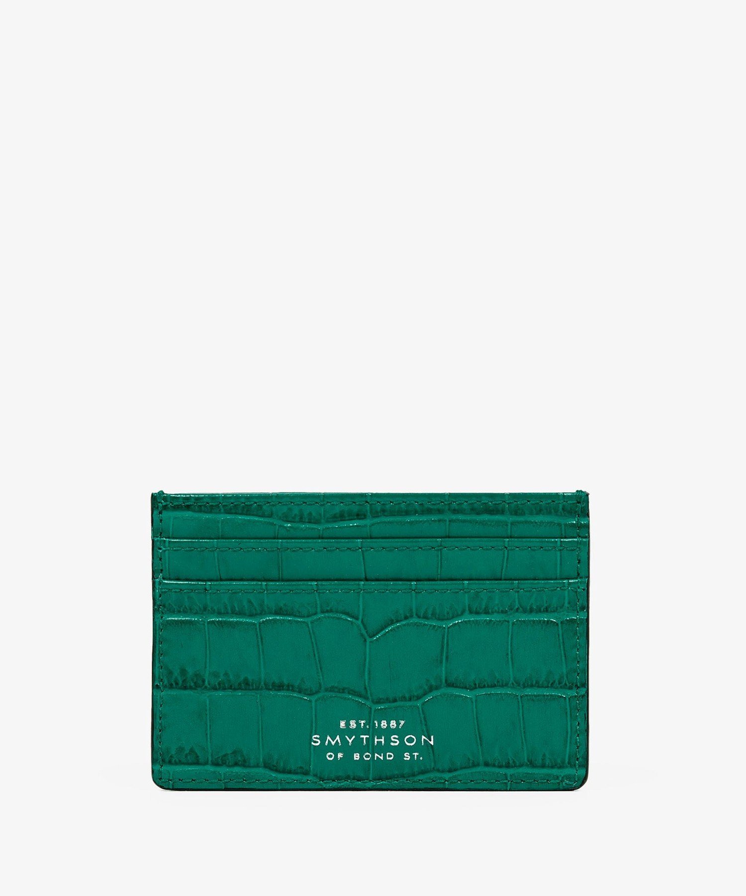 SMYTHSON（スマイソン）Mara Flat Card Holderこのクラシカルなフラットカードホルダーは、身軽に出かけたい日のために、ポケットやバッグにさりげなく入れておくことができます。クロコの型押しカーフレザーを使用し、5つのカ...