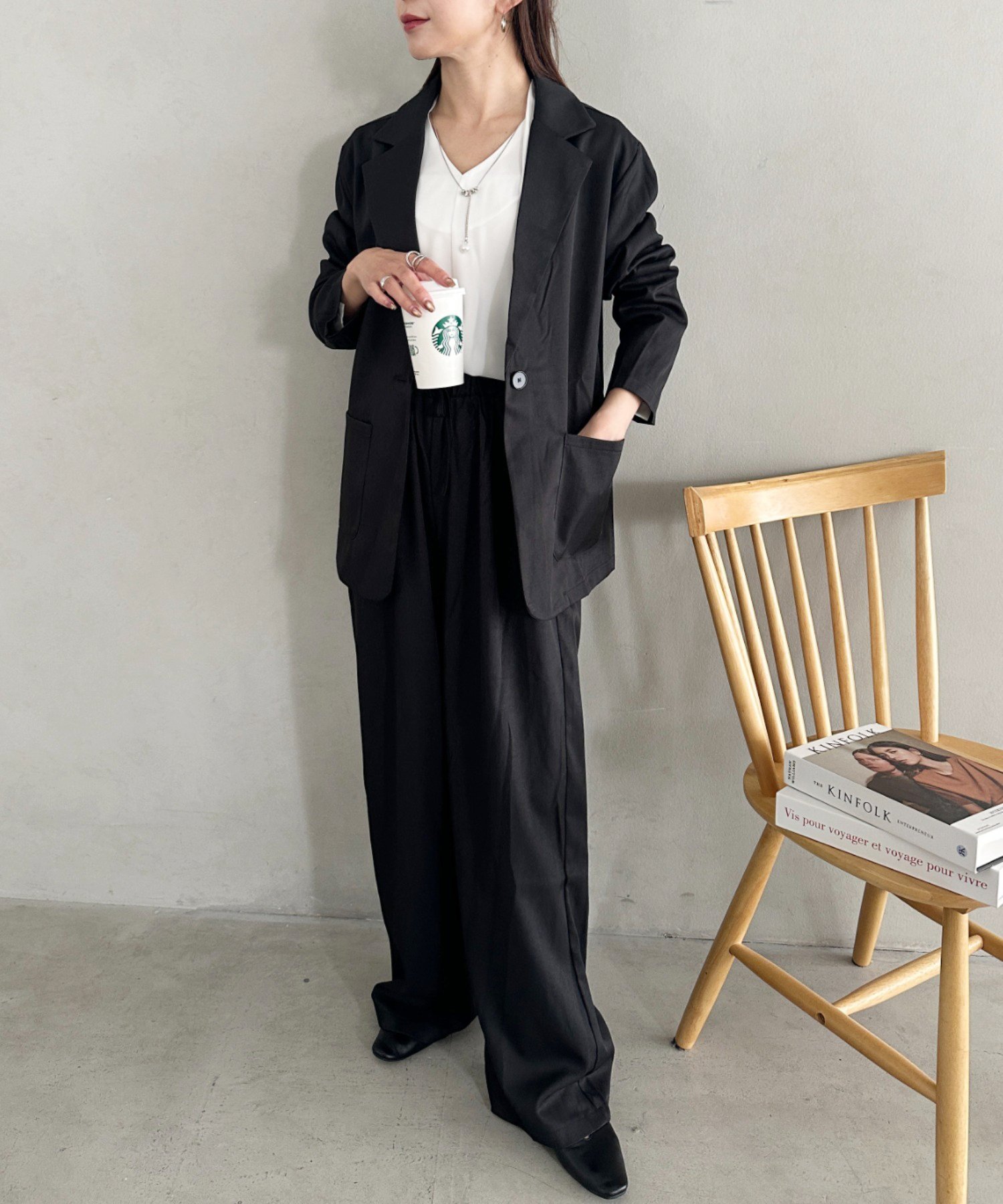 Outfitter lab（アウトフィッターラボ）【2点セット】オーバーシルエットジャケットパンツセットアップこなれ感漂う、大人のルーズセットアップ。▼POINTゆったりとしたオーバーシルエットが抜け感を演出する、ジャケット×パンツのセット...