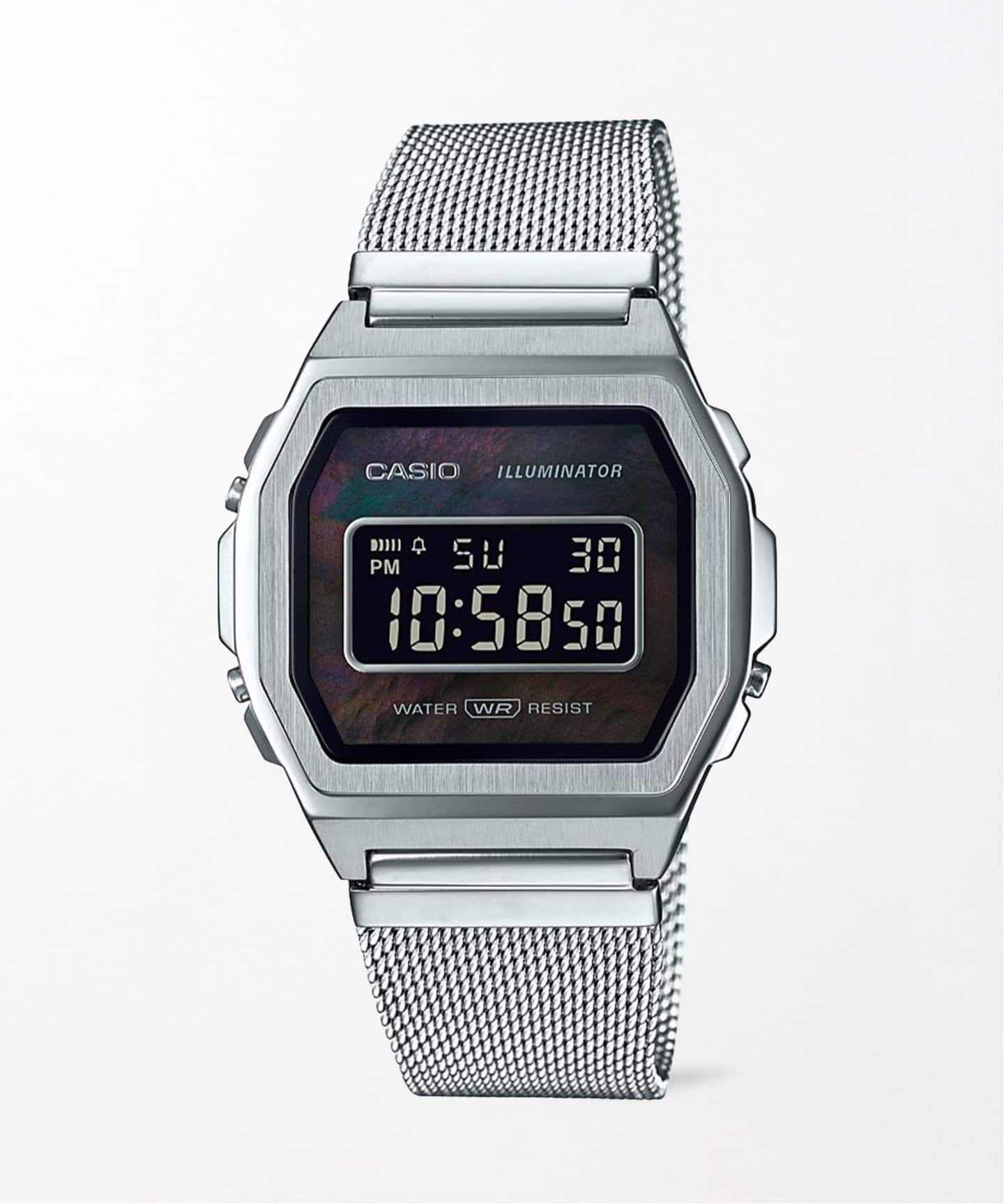HIROB（ヒロブ）Web限定 CASIO PREMIUM A1000M-1BJFCASIOPREMIUM-デザインフルメタルタイプのPREMIUMシリーズ。ケース側面をミラー仕上げ、ベゼル・ケース斜面はヘアライン仕上げにより質感を高めまし...
