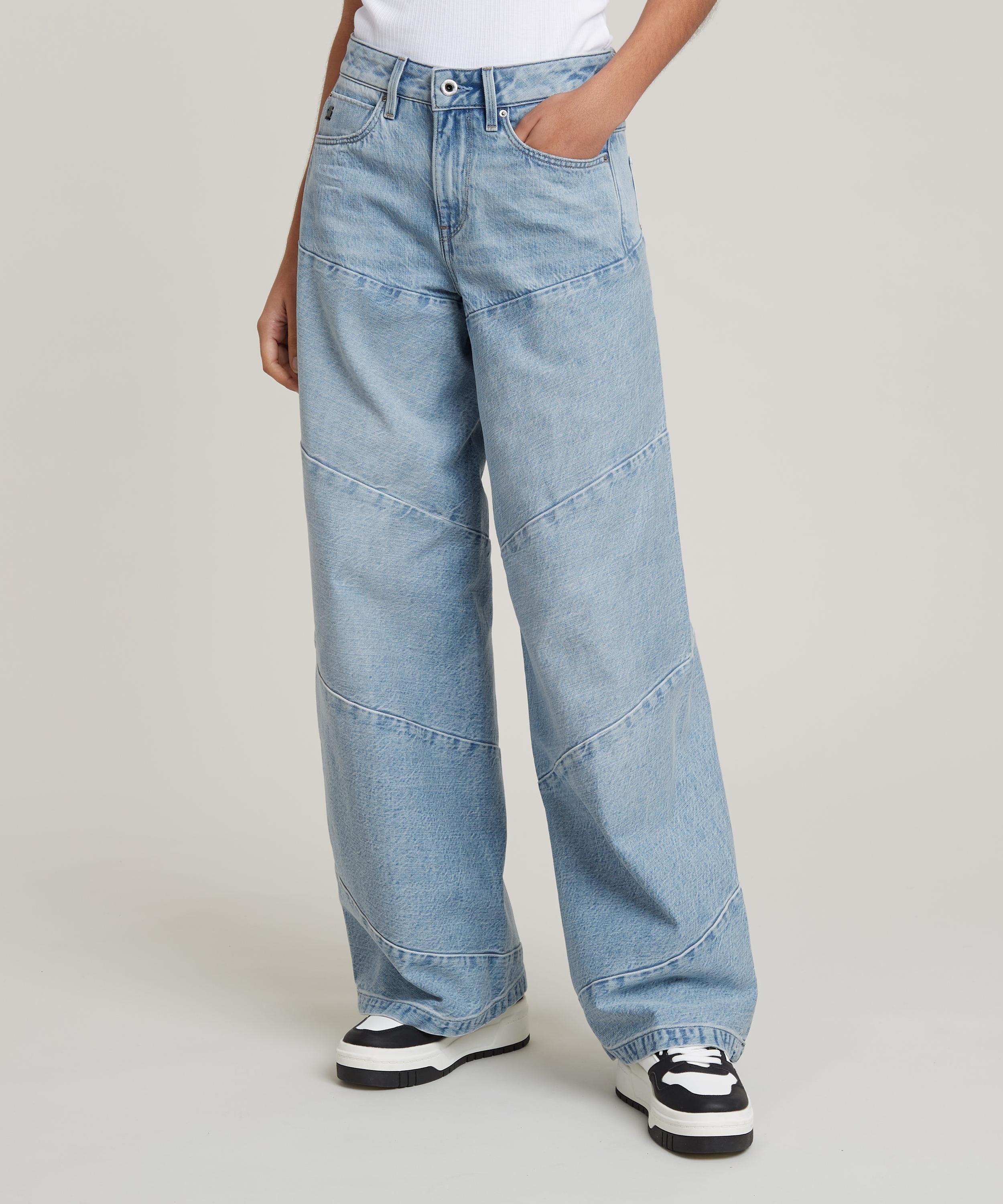 G-Star RAW（ジースターロゥ）【公式ショップ】SPIRAQ 3D HIGH WAIST WIDE JEANS/スパイラルデザイン立体裁断ハイウエストワイドジーンズワイドなシルエットでもハイウエストのディテール使いを施すことで、こなれ...