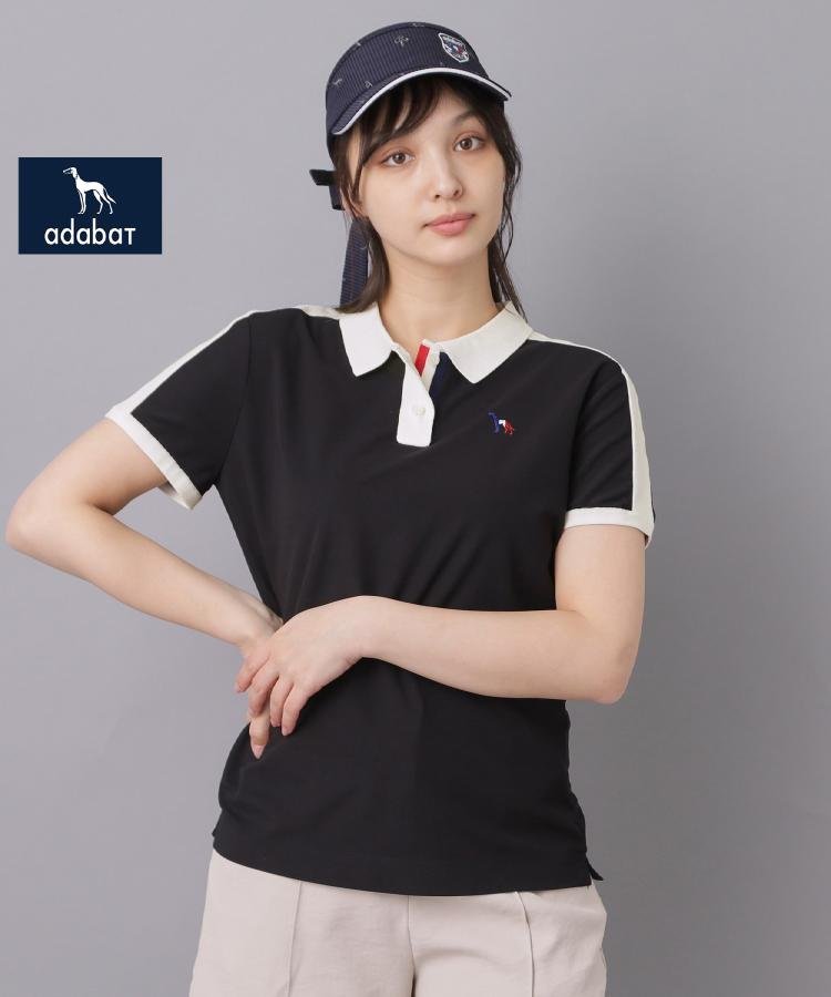 adabat（アダバット）【ADABAT NAVY】ニット切替ポロシャツ【ノーブル×スポーティー。素材のコントラストが印象的なニットコンビポロシャツ】【デザイン】ノーブルな佇まいにスポーティーな要素を織り交ぜたニットコンビのポロシャツ。程よ...