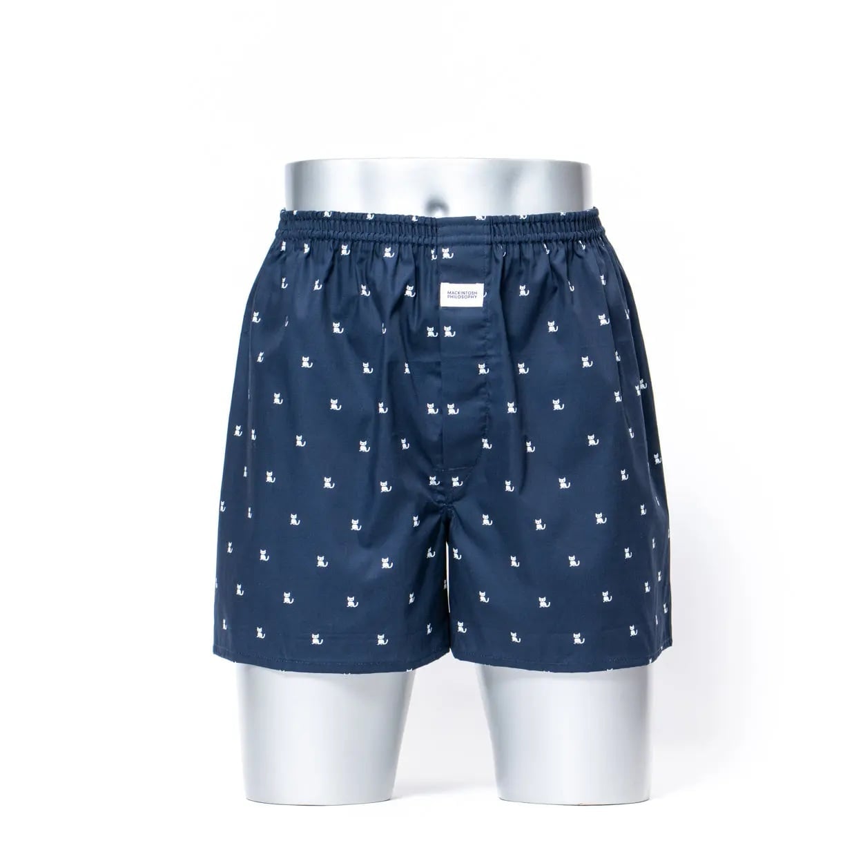 RENOWN INX（レナウンインクス）MACKINTOSH PHILOSOPHY/(M)マッキントッシュトランクス/2本ゴム/26SS/マスクト猫のモチーフがあしらわれたプリント総柄で、さり気なくユニークさのあるメンズ用アンダーウェアが登...