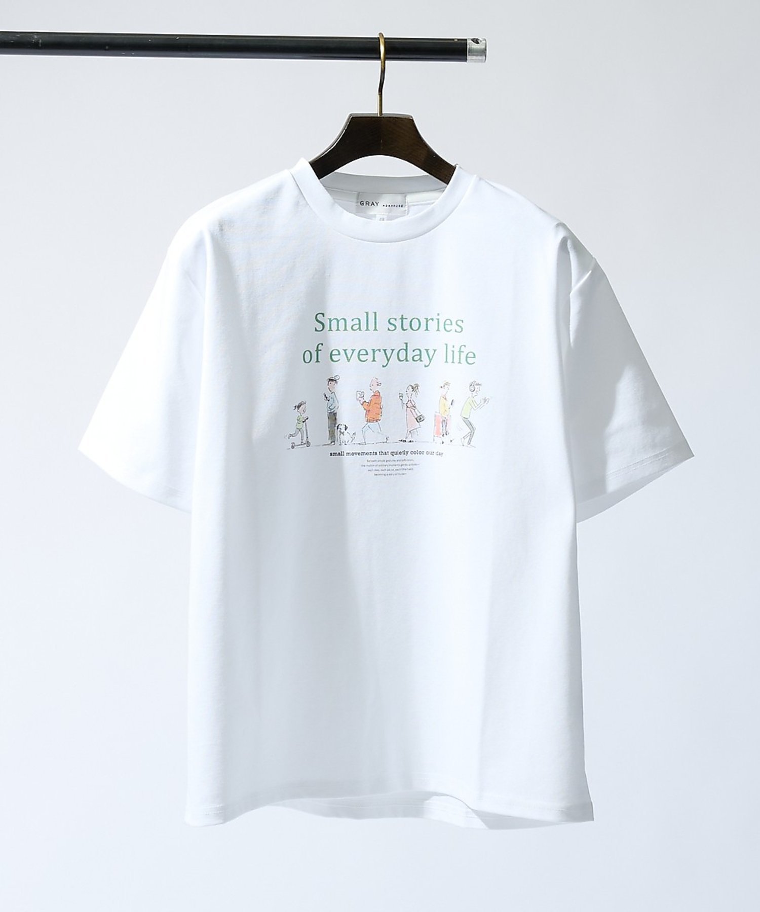 ABAHOUSE（アバハウス）【EVERYDAY LIFE】 グラフィックTシャツ【素材】程よいハリ感のあるポンチ素材を使用。ストレッチ性に優れ、動きやすくストレスのない着心地です。シワになりにくく、自宅でのケアも簡単で繰り返し着用しても扱...