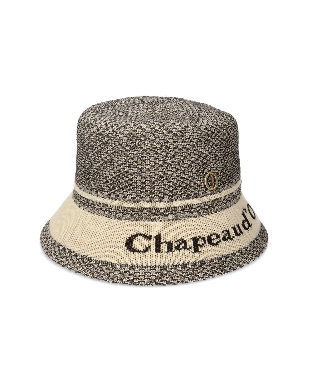 OVERRIDE（オーバーライド）Chapeau d' O Jaquard Logo Thermo Hat / シャポードオーニュアンスカラーと編み柄で魅せる洗えるサーモハット異なる2種の糸を掛け合わせてツイーディーな雰囲気に仕上げた平天ハ...