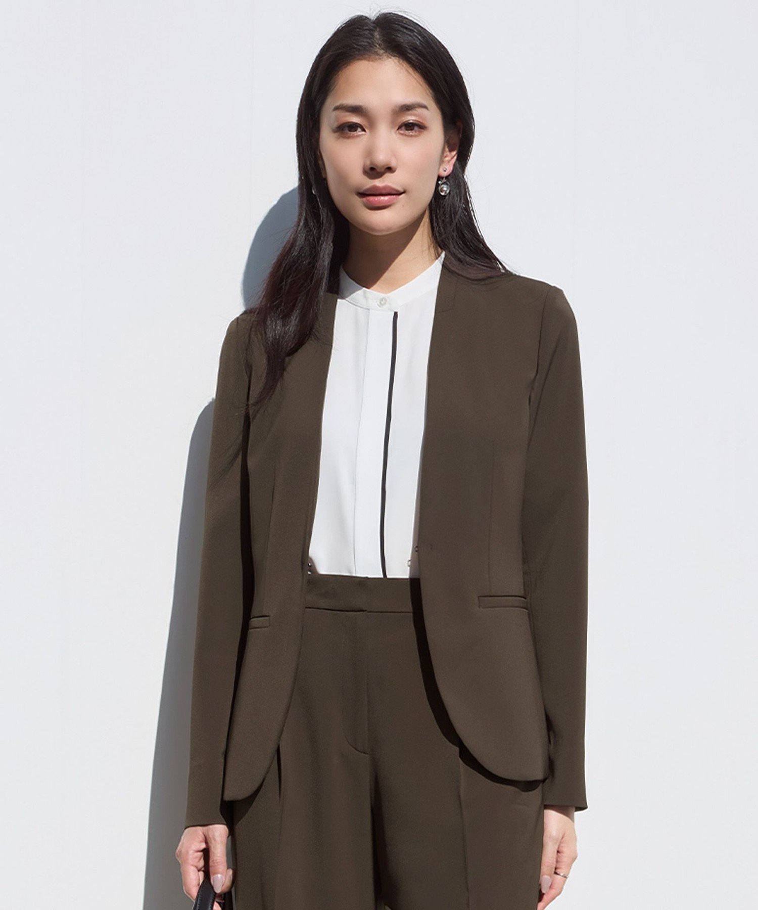 楽天市場】ノーカラージャケット レディース(サイズ(S/M/L)SS 楽天市場】ノーカラージャケット レディース(サイズ(S/M/L)SS