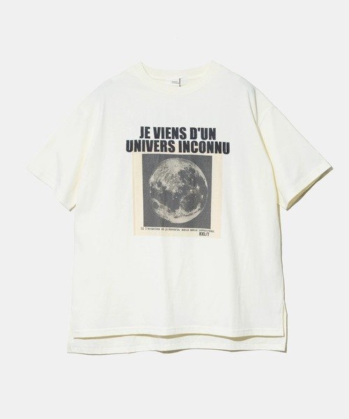 go slow caravan（ゴースローキャラバン）KAKELA&TRANQUIL/カケラ&トランクイル インクジェットMOONロングTEE (WOMENS)KAKELA&TRANQUILの新作☆■ インクジェットプリントのMOONデザイ...