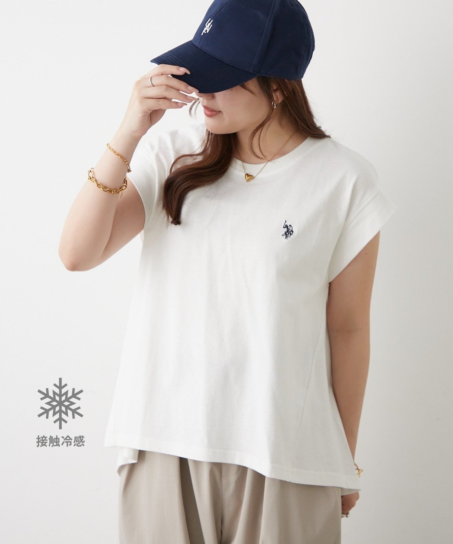 RMAF（リマインドミーアンドフォーエバー）【U.S. POLO ASSN.】接触冷感フレンチ袖Tシャツ【2026SS RMAF-Remind me and forever-(リマインドミーアンドフォーエバー)】U.S. POLO ASSN...