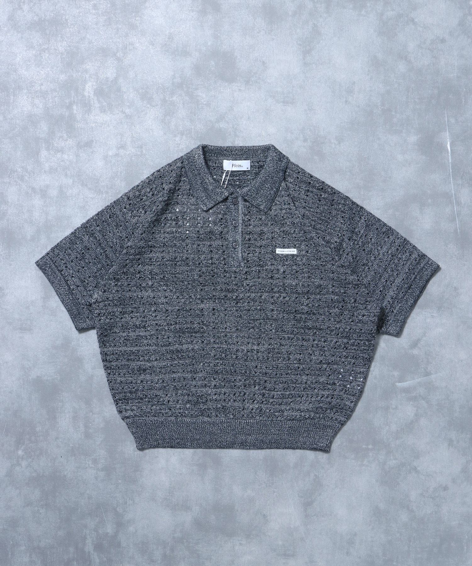 NAVAL（ナバル）【FFEIN(フェイン)】メランジワンポイントニットポロメッシュニット刺繍ポロシャツ / ポロシャツ メッシュ レギュラーカラー 半袖ユニセックス(UNISEX)アイテム【デザイン】FFEIN（フェイン）から夏にTシャツ...