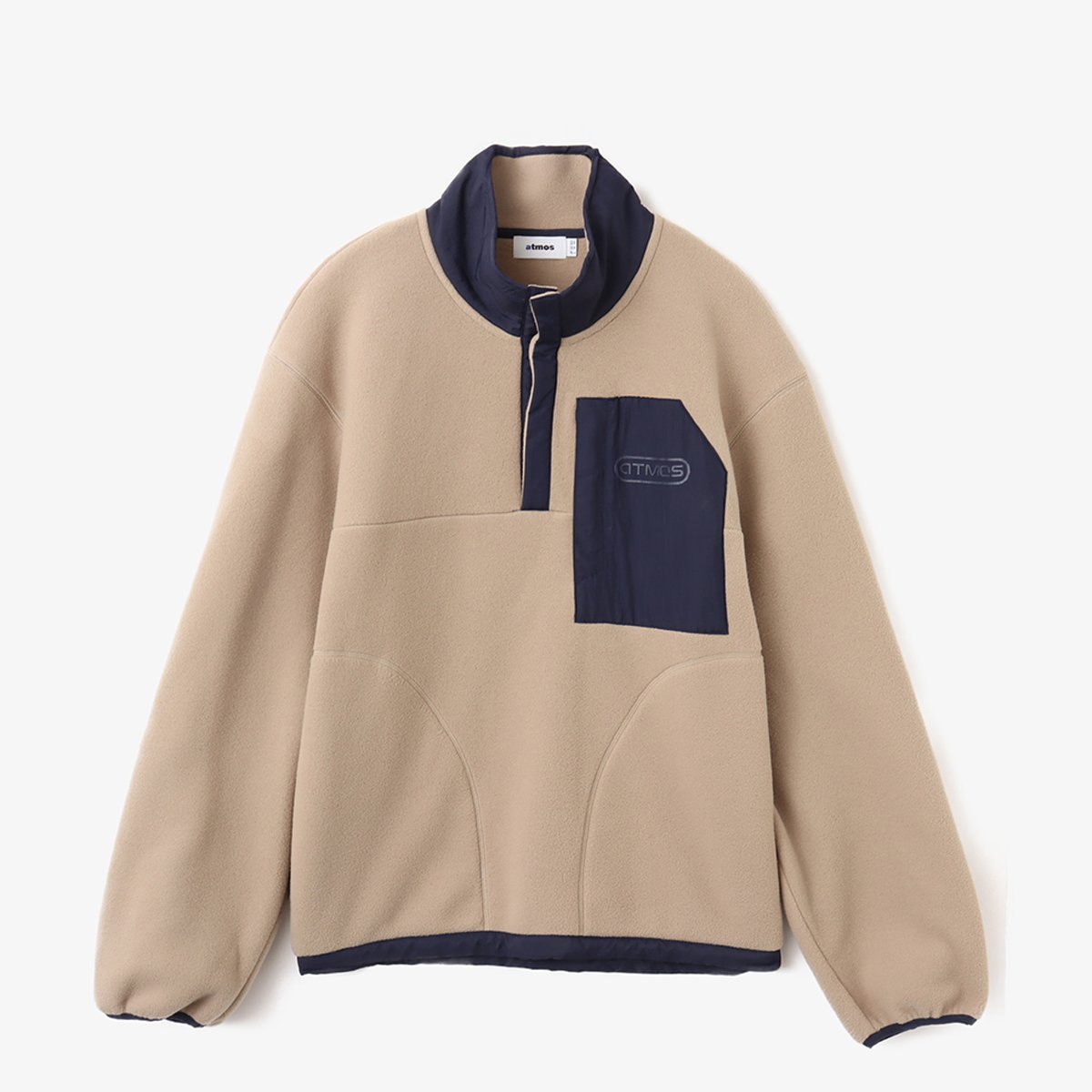 atmos（アトモス）atmos Recycled Heavy Weight Fleece Tops BEIGE防寒性と保温性に優れたフリース素材を使用したハーフジップトップス。リサイクルポリエステルを採用し、環境に配慮しつつ独特のウォーム...