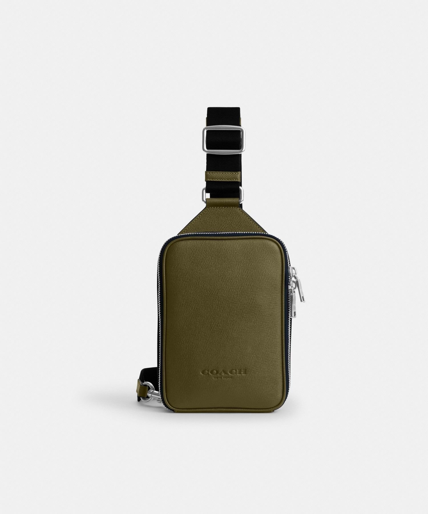 COACH OUTLET（コーチ　アウトレット）【公式】レイ パック【公式】レイパック・クロスグレインレザー・内側に多機能ポケット・ジップ開閉、ポリエステル裏地付き・長さ調整可能ストラップ、長さ130cm（肩掛け＆斜め掛けの2WAY仕様、左...