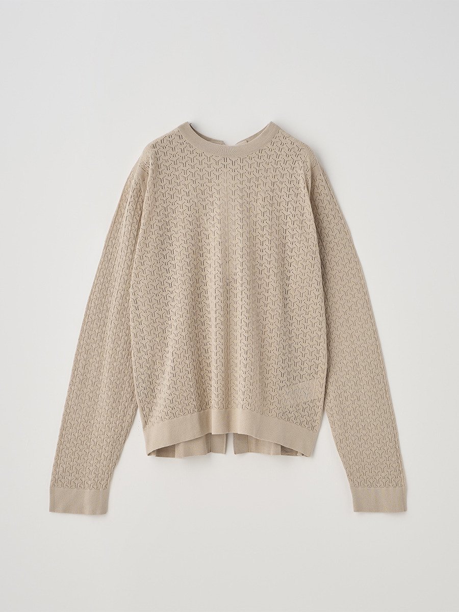 JOHN SMEDLEY（ジョンスメドレー）コットンレース編みバックリボンニットトップス ｜ HUTTON ｜ 30G2026SPRING/SUMMERCOLLECTION2026年のシーズンコンセプトを表現した透かし編みのニットトップス。...