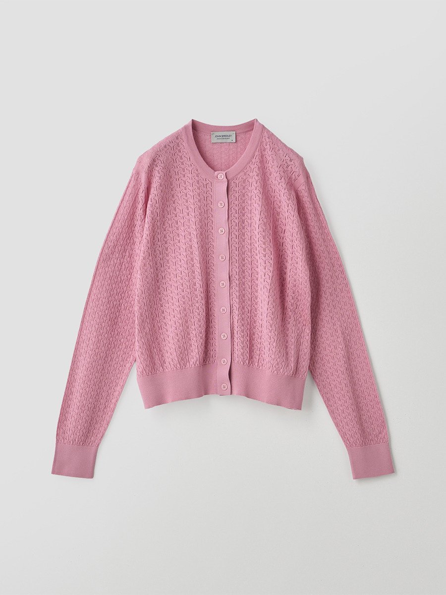 JOHN SMEDLEY（ジョンスメドレー）コットンレース編みニットカーディガン ｜ ROXBURGH ｜ 30G2026SPRING/SUMMERCOLLECTION2026年のシーズンコンセプトを表現した透かし編みのニットトップス。ほの...