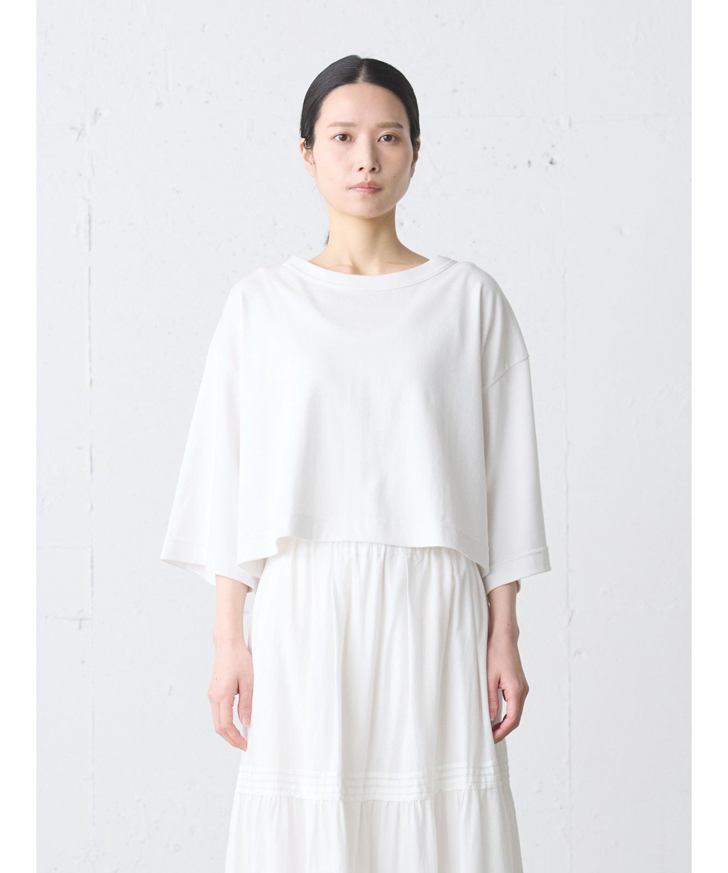 MARcourt（マーコート）MidiUmi PlaXショートプルオーバーショート丈のカットソーTシャツ、PlaXショートプルオーバー。Bioworks社のはサトウキビ由来のポリ乳酸（PLA）に独自の植物由来添加剤を加えて改質した素材「Pl...