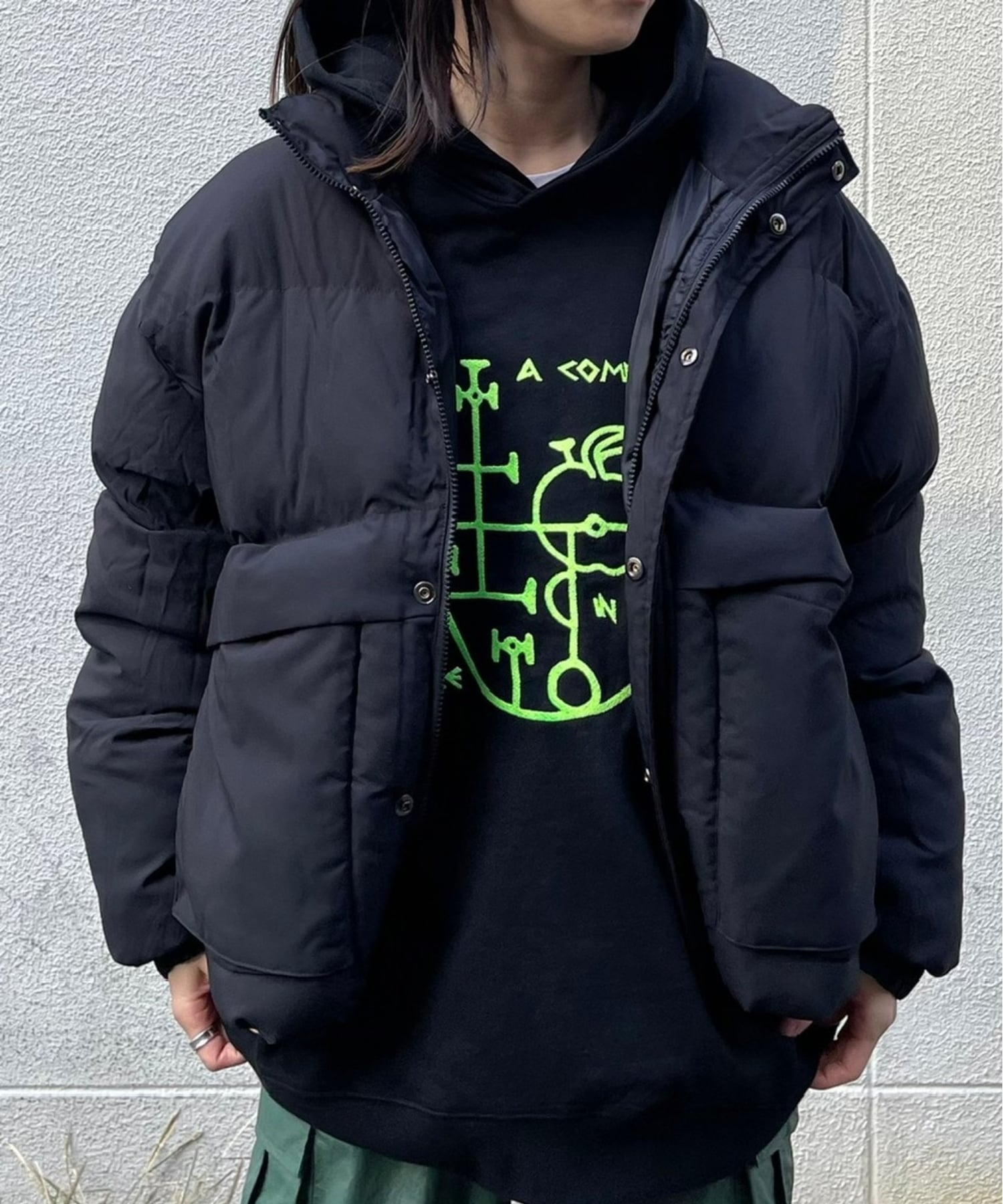 Never mind the XU / Chikashitsu+（ネバーマインドザエックスユー／チカシツプラス）【Chikashitsu +】cropped pocket padding jacket♢アイテムポイントふんわりと...