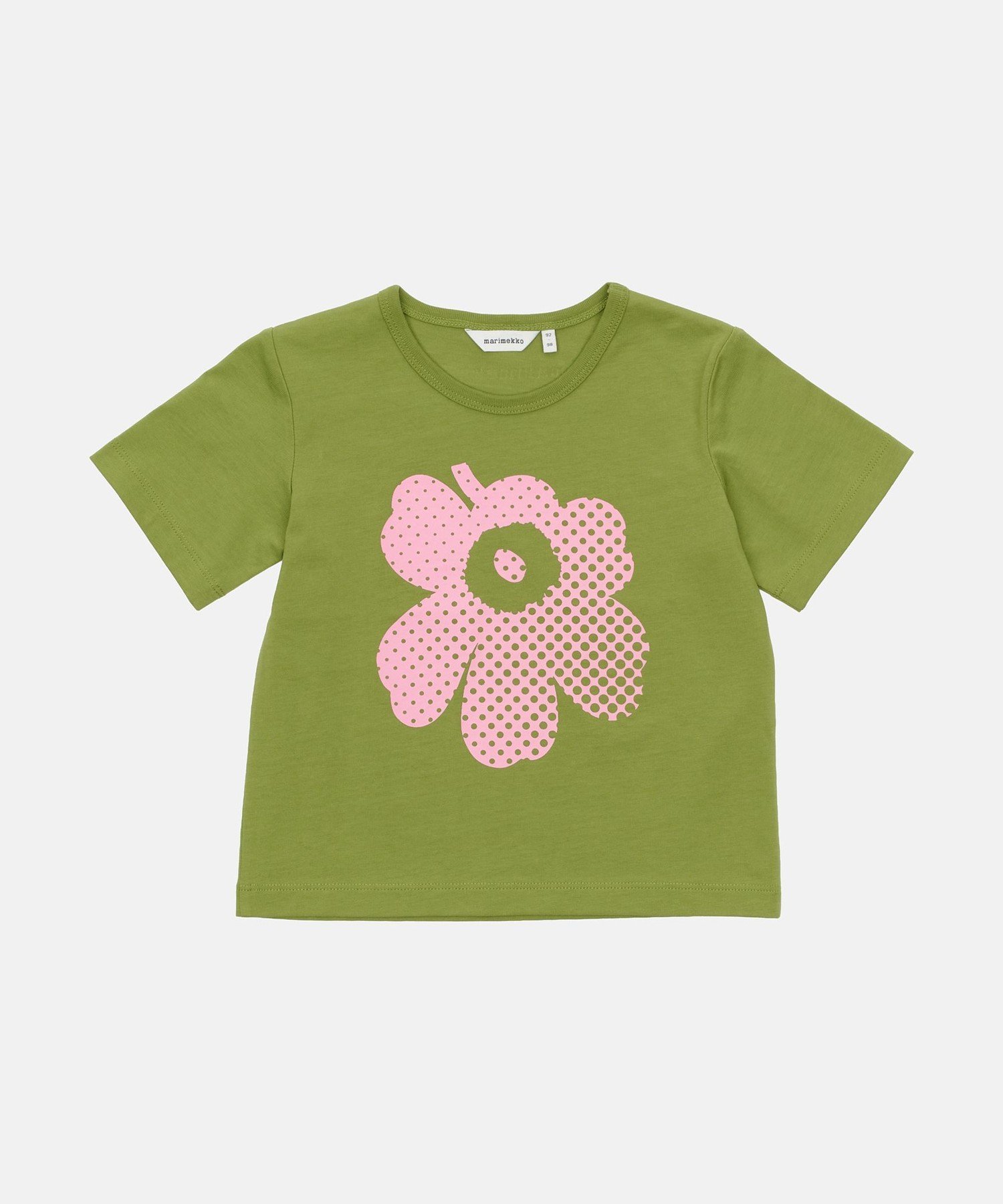 Marimekko（マリメッコ）【kids】Tonni Unikko Logo II TシャツMarimekkoの人気プリント、Unikkoのフラワーモチーフをあしらった半袖カットソーです。遠目にもアイキャッチな配色柄でブランドアピールもば...
