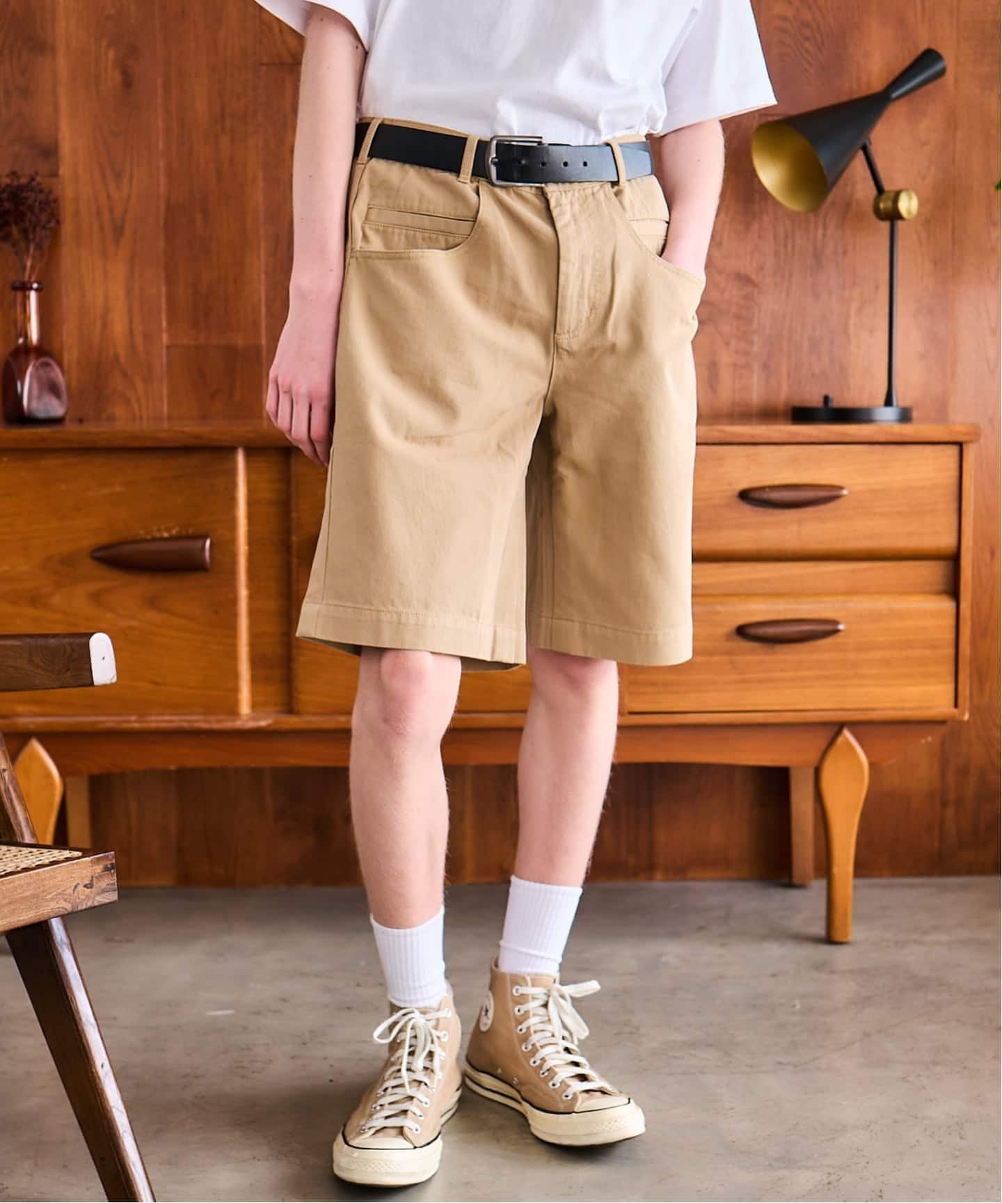 B.C STOCK（ベーセーストック）OSKR / オーエスケーアール Chino Faded Stand Up Shorts■デザインベーシックなチノショーツをベースに仕上げたカジュアルな一本。程よくゆとりのあるシルエットで、リラックス感...