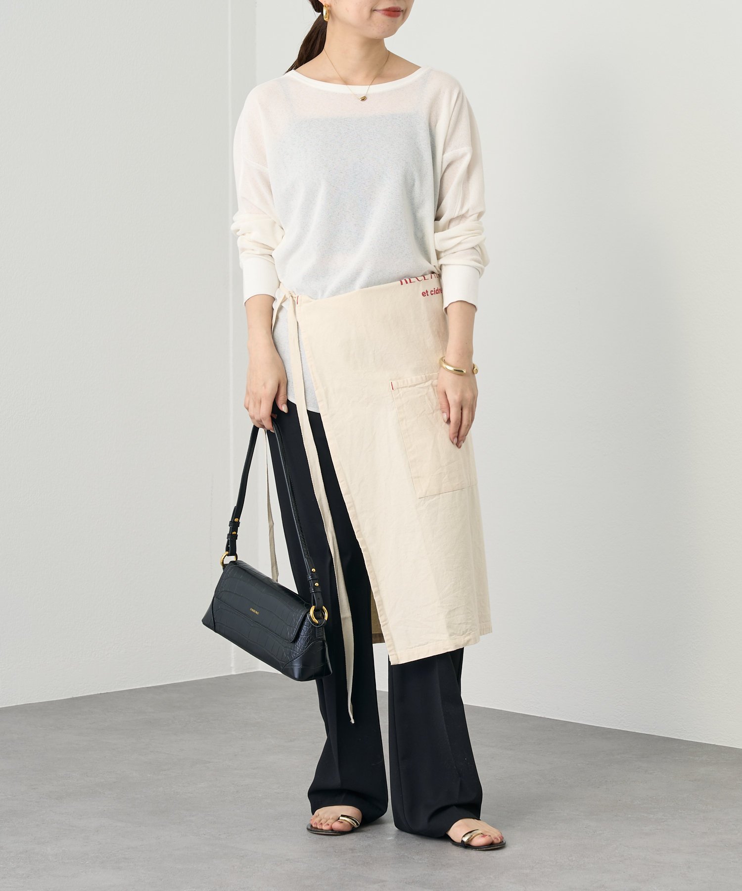 PAL GROUP OUTLET（パル グループ アウトレット）【Loungedress】【Le Minor】エプロン■デザインルミノアの発祥地：ブルターニュ地方はフランスの西部に位置し、この地方の民族衣装の中にエプロンの文化があり、フラン...