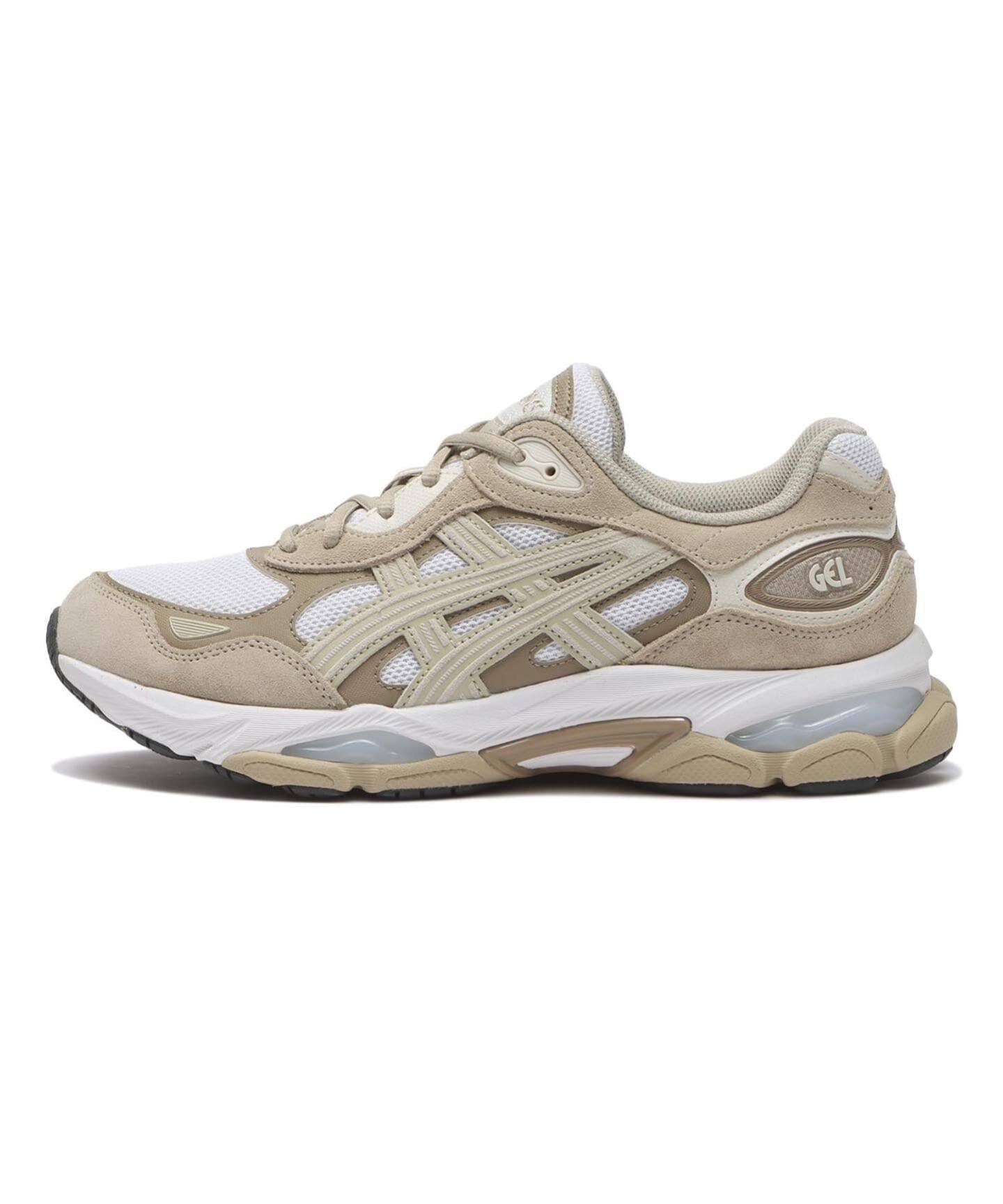 417 EDIFICE（フォーワンセブン エディフィス）ASICS / アシックス GEL-NYC 2.0メーカー型番：1203A895弊社販売カラー名：メーカーカラー名ホワイト(010)：102ナチュラル(016)：100弊社販売サイズ名...