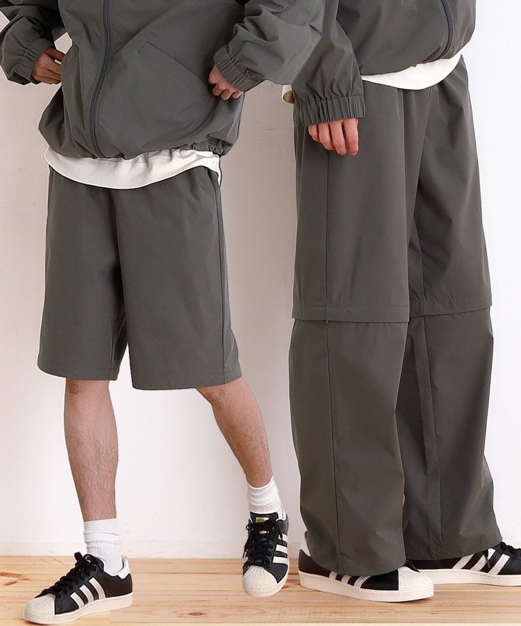THE SHOP TK（ザ ショップ ティーケー）デタッチャブルイージーパンツ セットアップ可【素材、特性】ドライタッチが特徴のポリエステル100％【デザインポイント】フルレングスとショーツの2WAY仕様がポイントのデタッチャブルイージーパ...