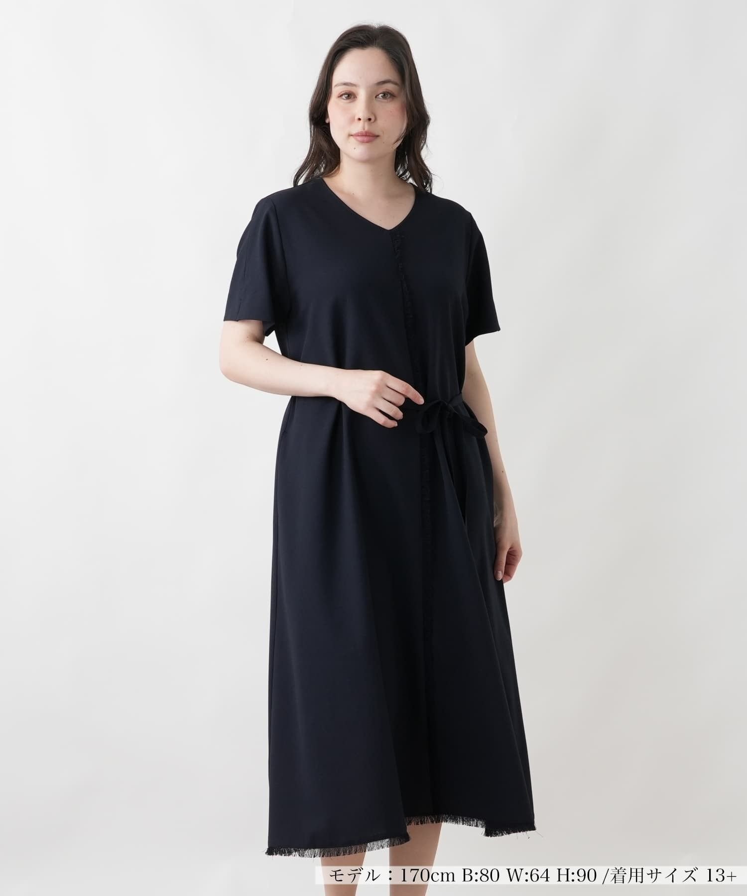 Leilian PLUS HOUSE（レリアン　プラスハウス）ワンピース【BOURGE】------------------------------------着用シーズン：初夏 伸縮性：あり透け感：なしポケット：あり生地の厚さ：やや薄手お...