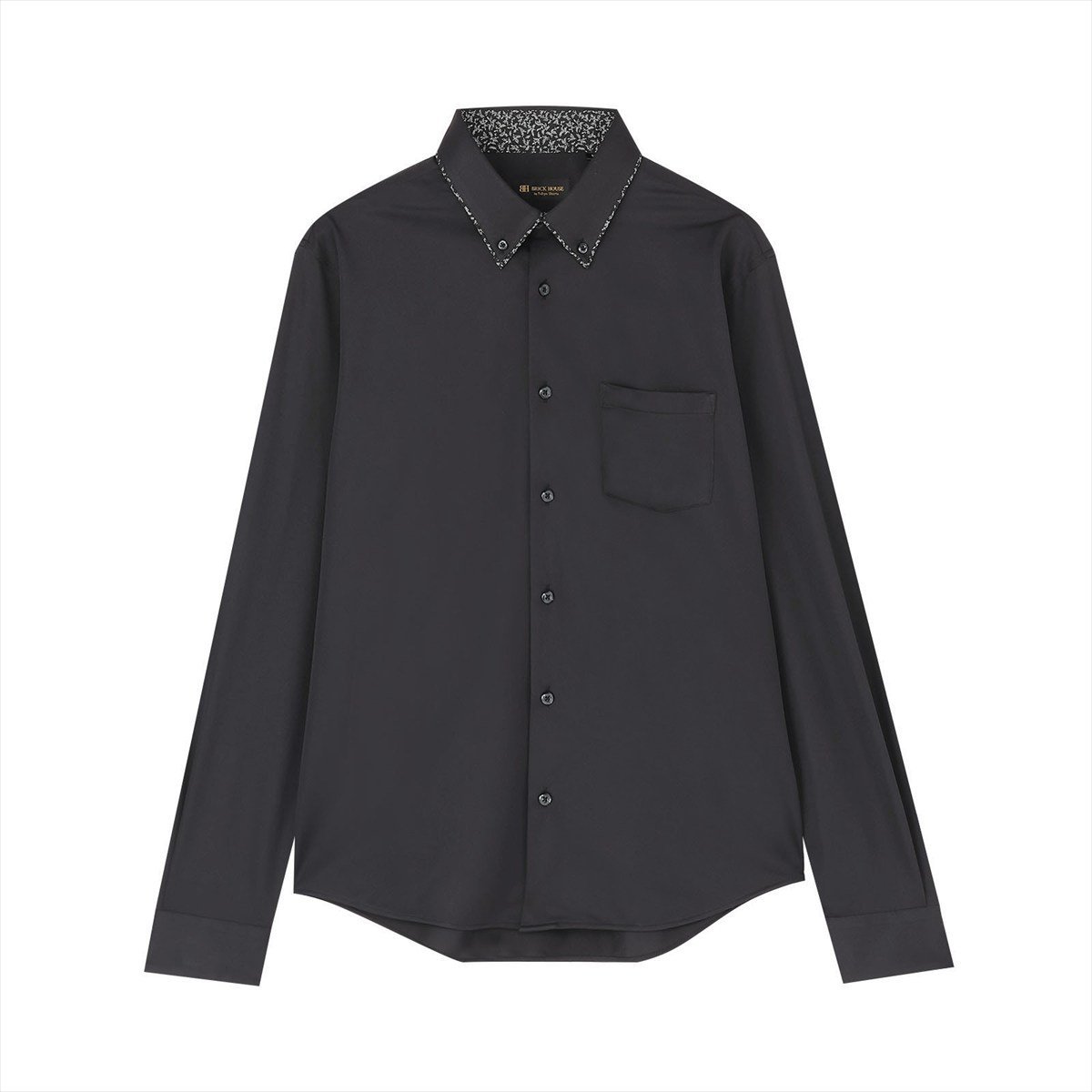 TOKYO SHIRTS（トーキョーシャツ）【ストレッチ】 デザインカジュアルシャツ ボタンダウン 長袖 ニットシャツ メンズ BM02K104AB10B2B-49BRICK HOUSE BLACK LABEL - トリコット デザインシャ...