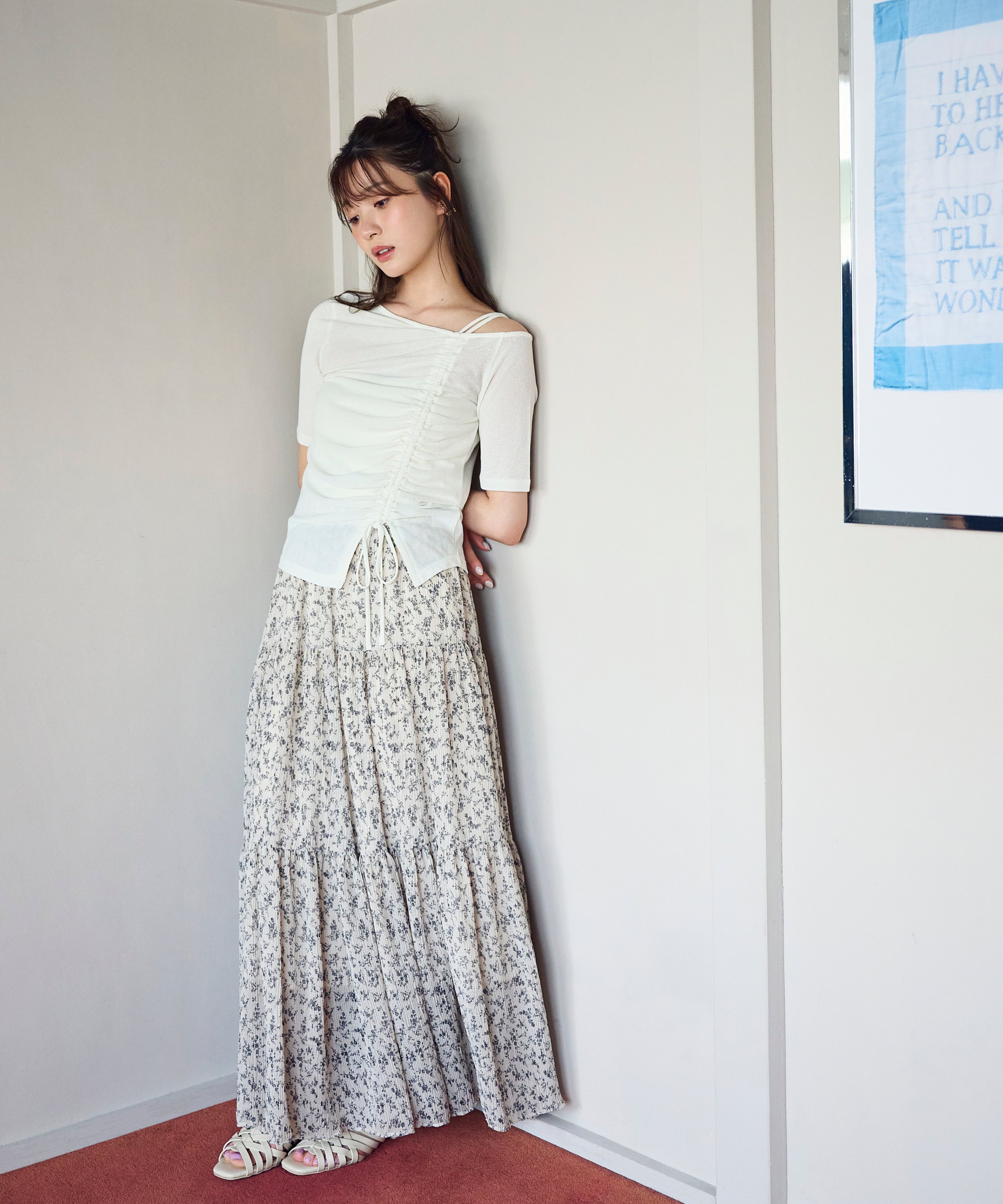 PROPORTION BODY DRESSING（プロポーションボディドレッシング）小花プリーツロングスカート26SS＜petit size / PSサイズ＞通常のSサイズやMサイズから着丈などの長さを短くリサイズし、152cm Aroun...